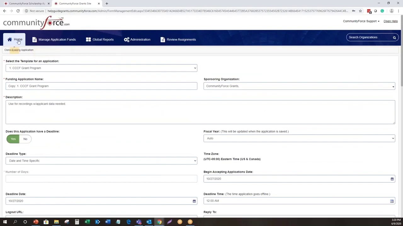 Application Settings - YouTube