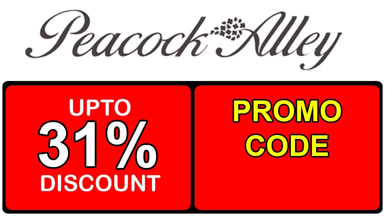 Peacock Alley Promo Code For 2025 - YouTube
