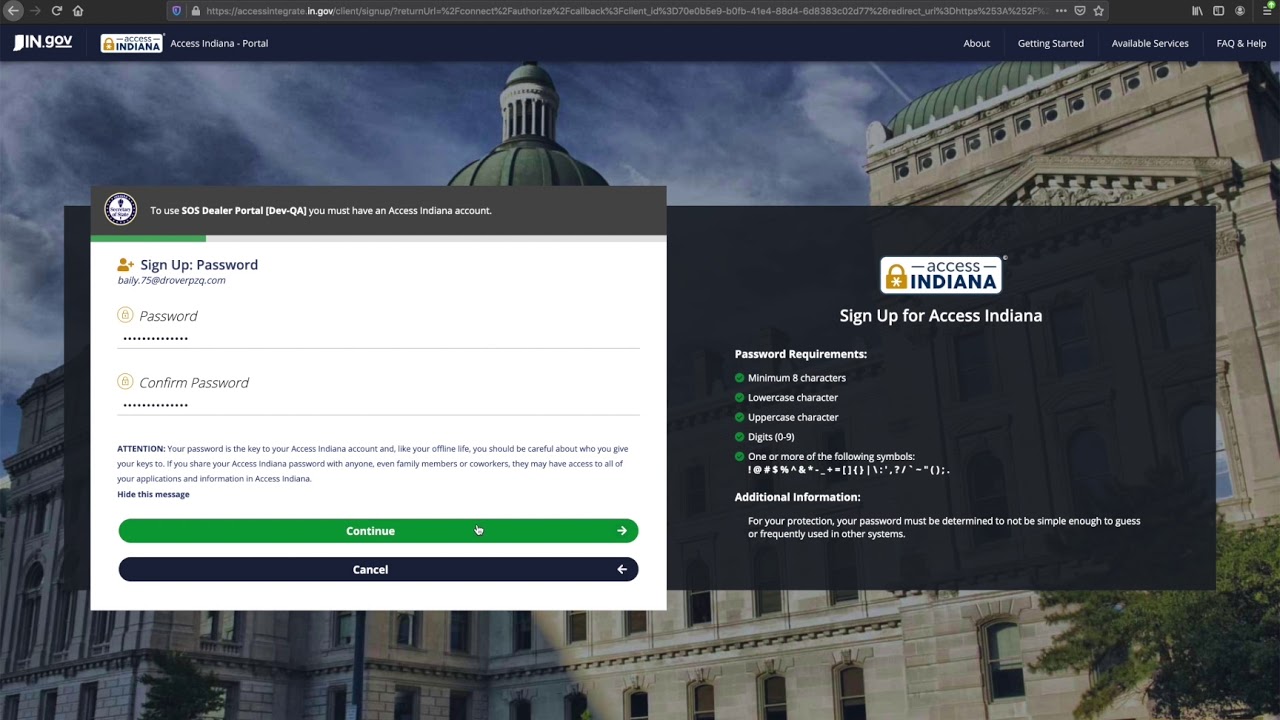ADSD – Login using the new Access Indiana platform - YouTube