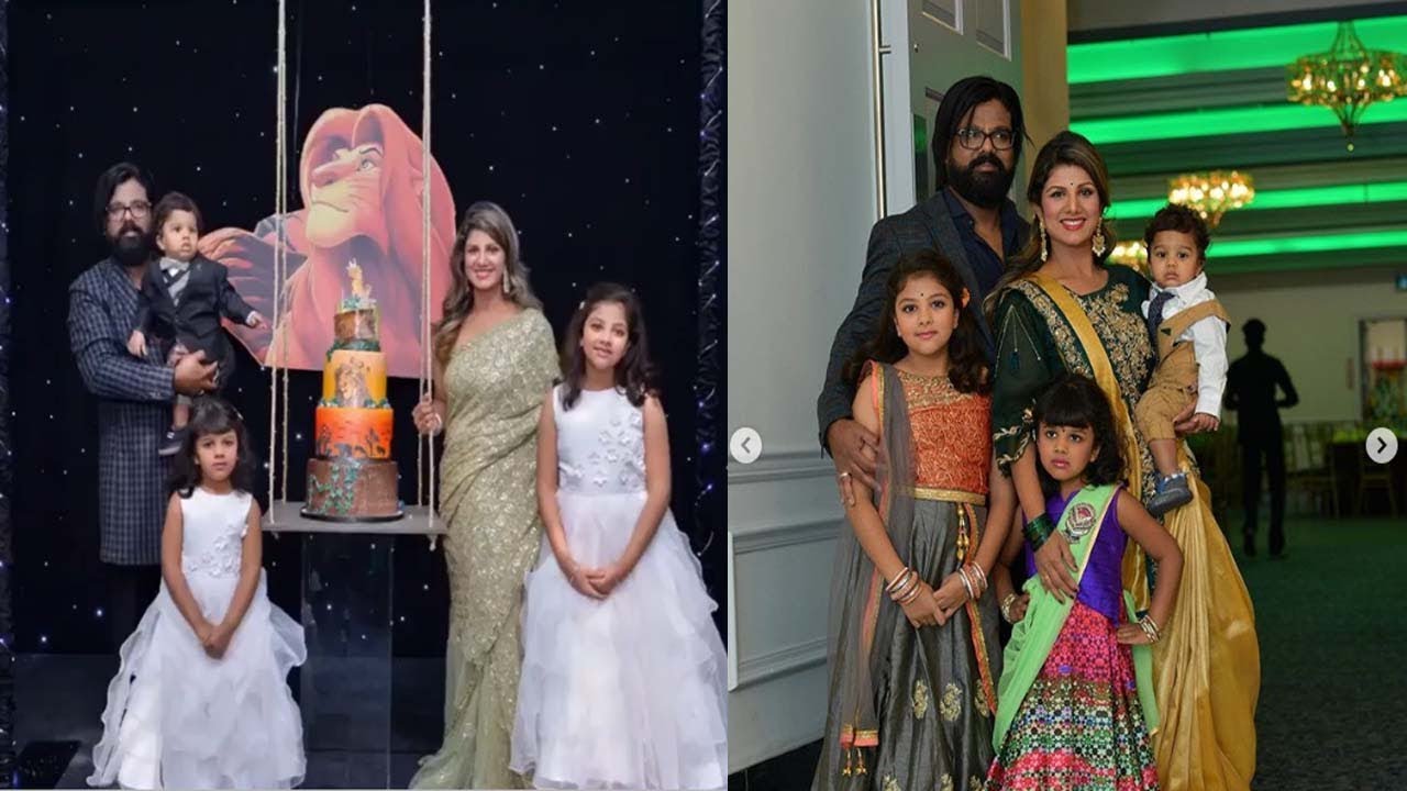 Actress Rambha Son 1st Birthday Celebration With Family And Daughters ...