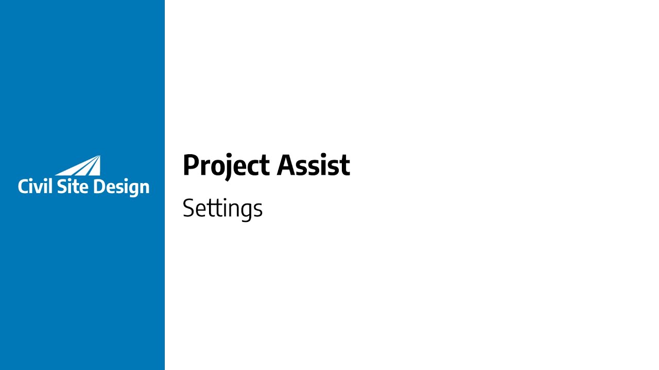 Project Assist | Settings - YouTube