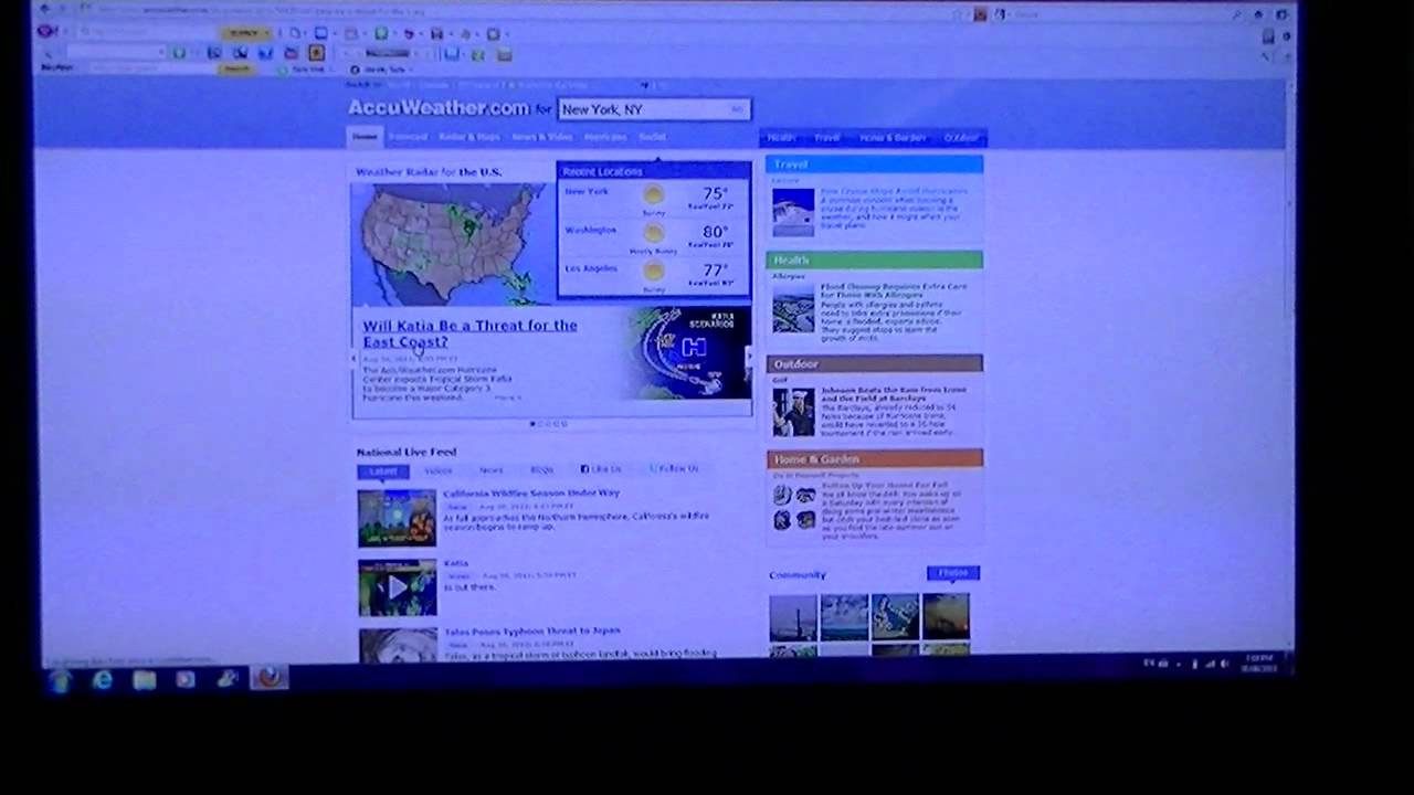 Gateway NV5922h Laptop Hooked up to the Big Screen HD Television - YouTube