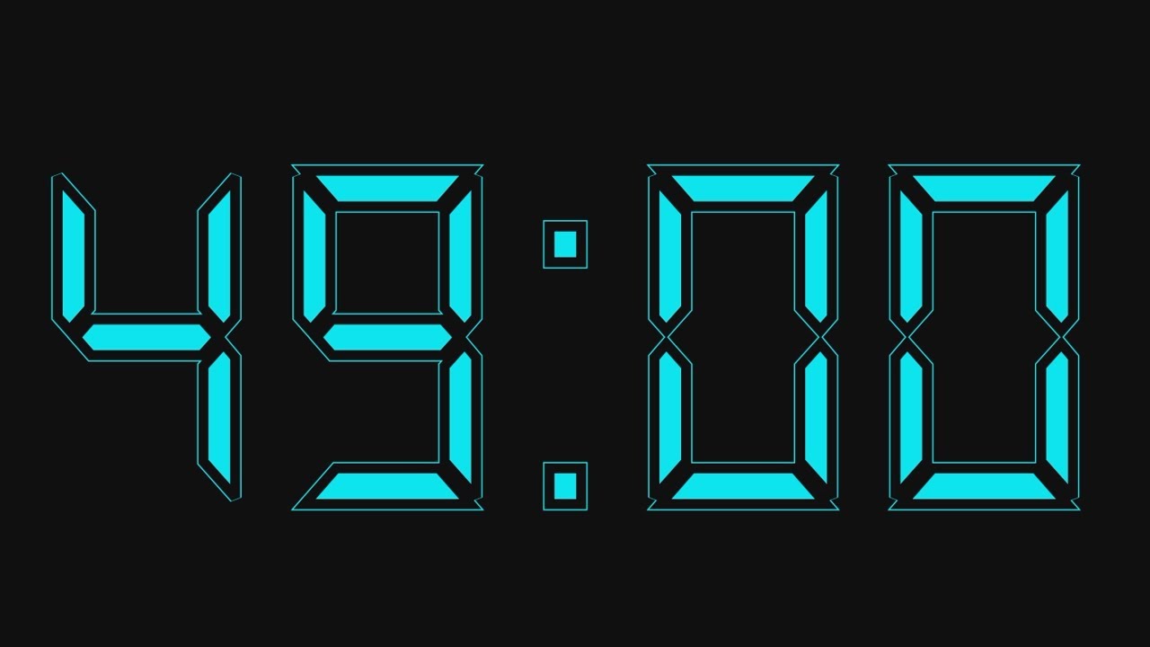 49 minute timer with alarm sound at the end. 49 minute countdown - YouTube