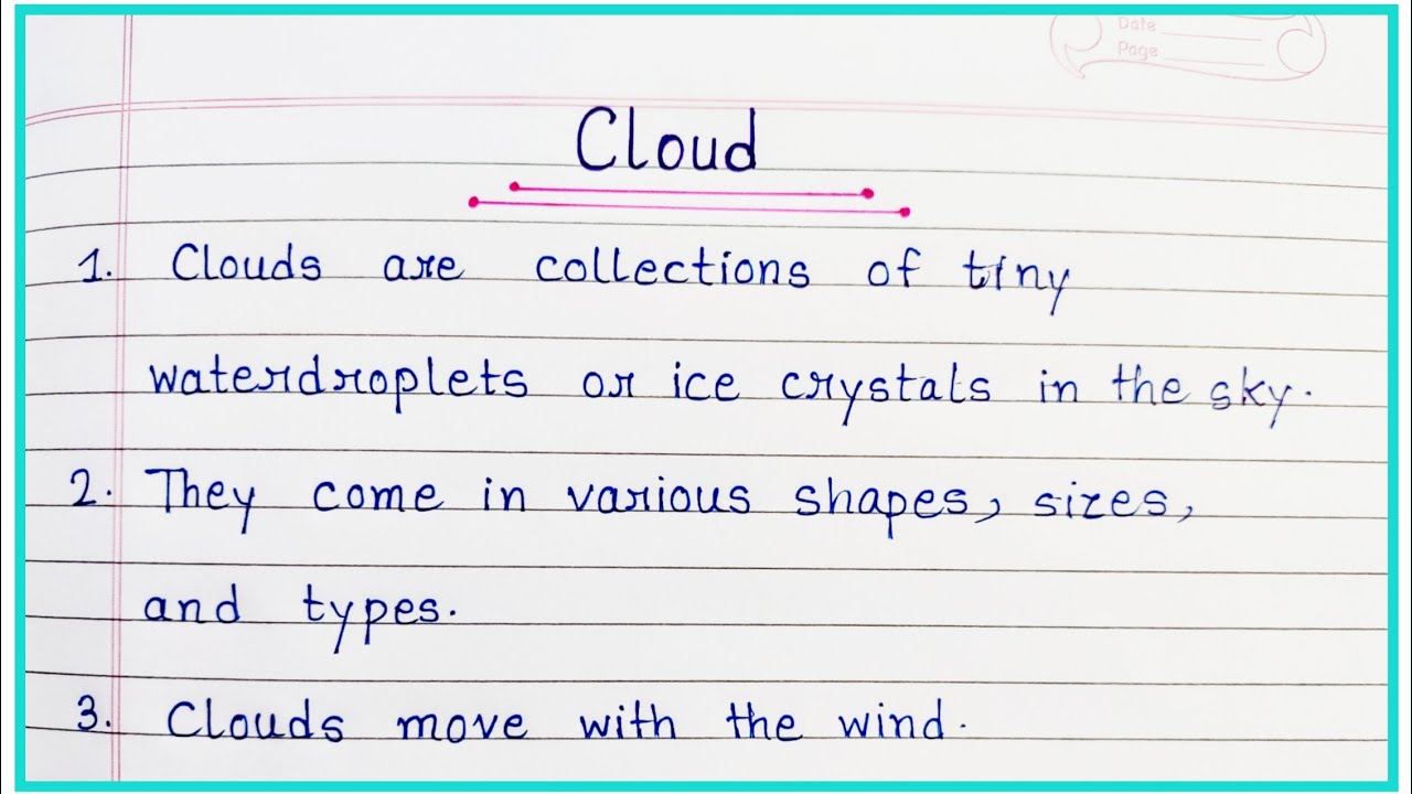 10 Lines Essay On Cloud | Essay On Cloud In English | 10 Easy Sentences ...