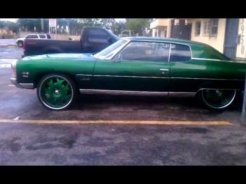 71' Chevy Donk on 24's Candy Green at The Wireman305 - YouTube