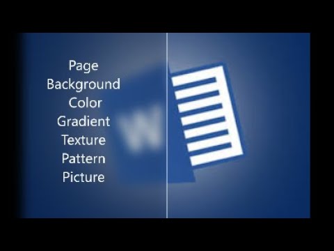 MS Word- Page Background Color or Fill Effect || Add Background ...
