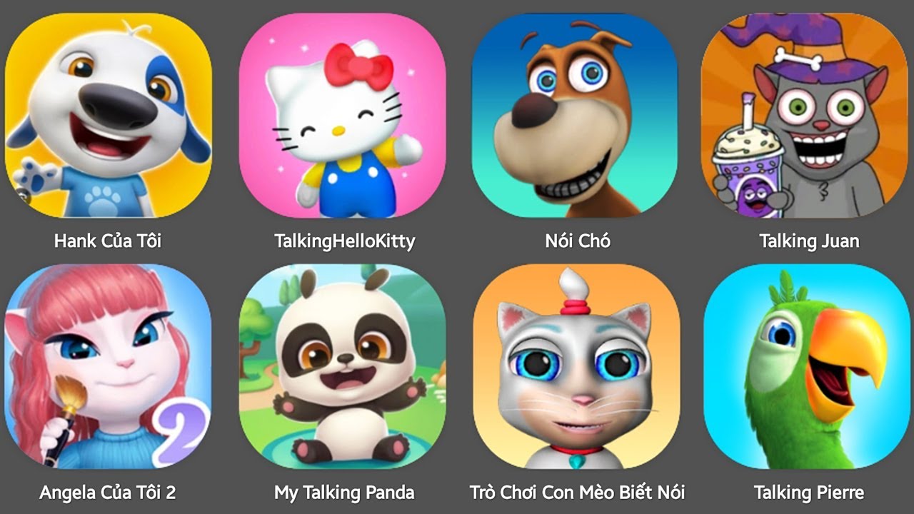 HANK CUA TOI,TALKING HELLO KITTY,ANGELA CUA TOI,MY TALKING PANDA ...