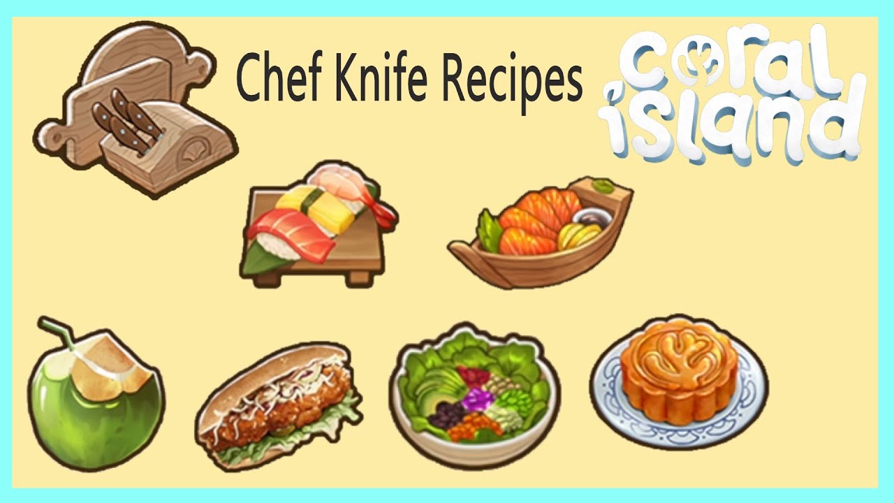 Chef Knife Cooking Recipes In Coral Island - 2 - YouTube