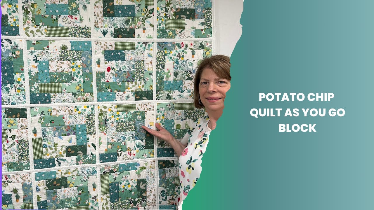 Potato Chip Quilt As You Go Block - YouTube