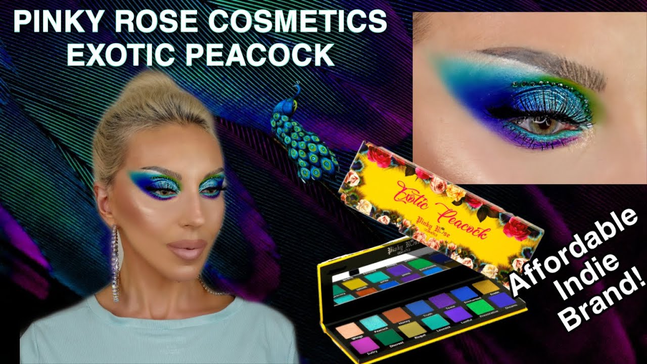 PINKY ROSE COSMETICS EXOTIC PEACOCK PALETTE REVIEW, SWATCHES, TUTORIAL ...