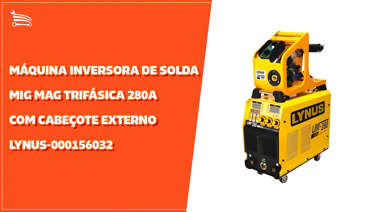 Máquina Inversora de Solda MIG MAG Trifásica 280A 220/380V com Cabeçote ...