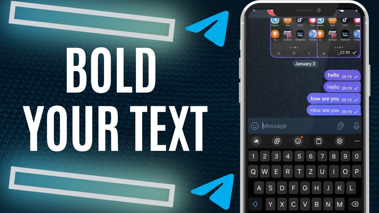 How To Text Bold In Telegram iOS & Android - YouTube