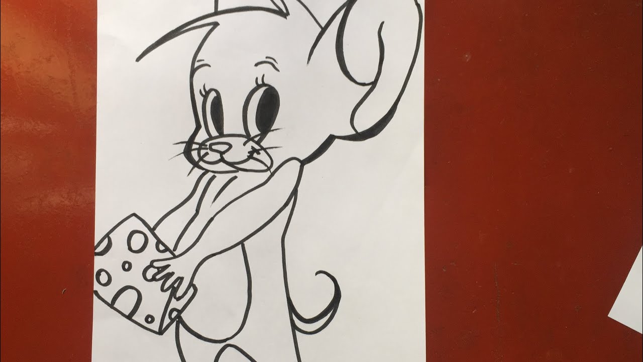 how to draw Jerry / step by step vedio - YouTube
