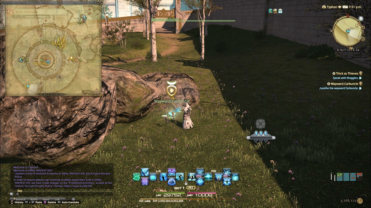 FFXIV Online Endwalker 6.0 Side Quest Wayward Carbuncle - YouTube