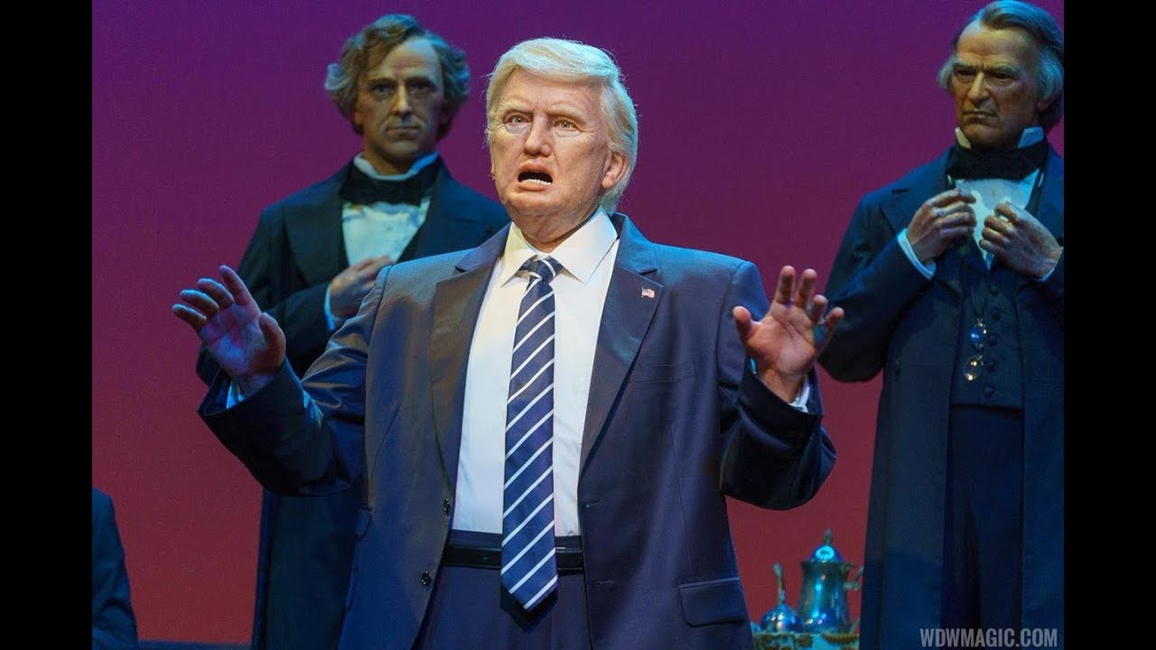 President Trump added to Disney's robotic Hall of Presidents - YouTube