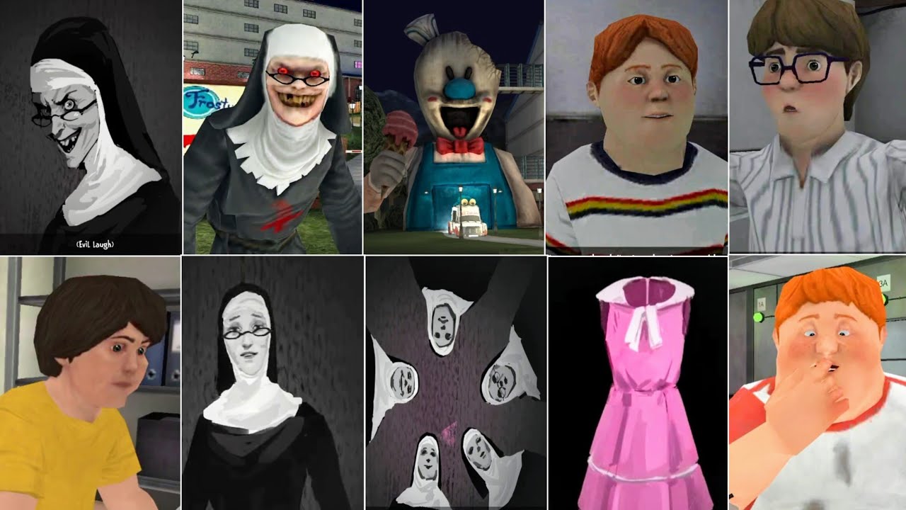 Ice Scream 7 Full Secret Cutscenes With Rod & Evil Nun Story Cut scene ...