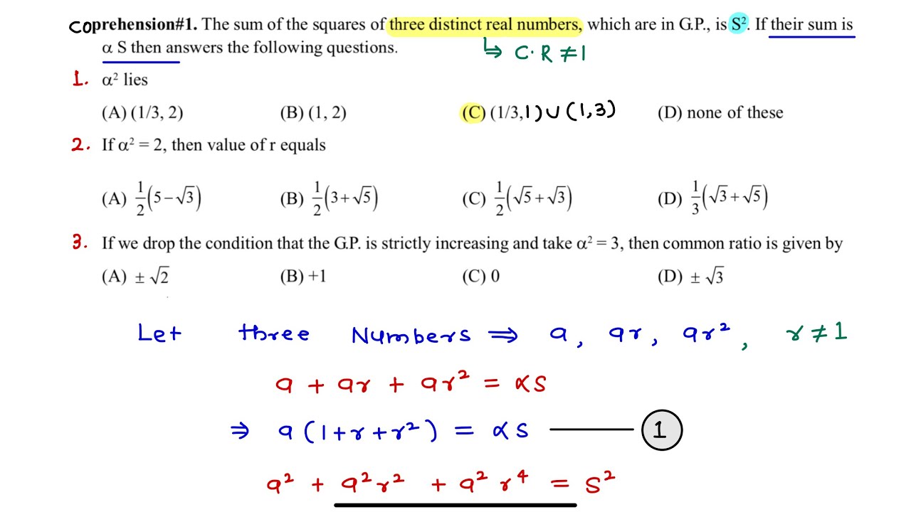 SEQUENCE AND SERIES MASTERY| JEE ADVANCED/MAINS QUESTION |LOV SIR (IIT ...
