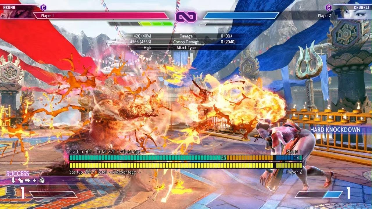 SF6 Akuma setup Meaty Fully charged Red fireball pressure from Level 2 ...