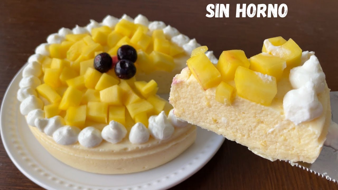PIE DE MANGO Saludable (SIN HORNO) - Sólo 3 INGREDIENTES - YouTube