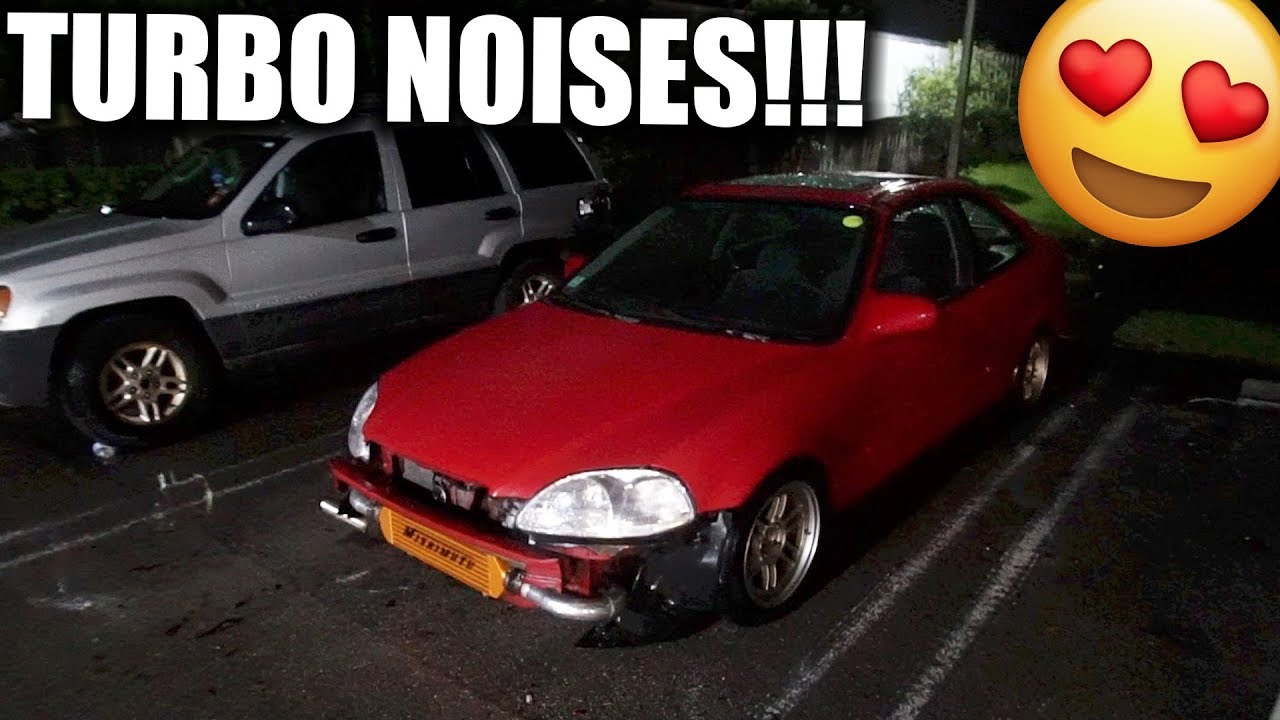 TURBO RICER CIVIC RUNNING AND DRIVING!! - YouTube