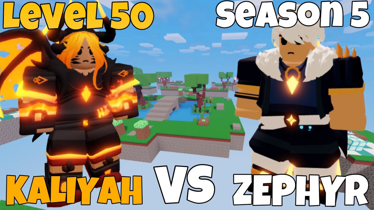 Level 50 Kaliyah Kit vs Zephyr! (Roblox Bedwars) - YouTube