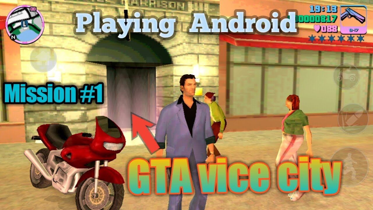 GTA vice city playing game on Android. Mission #1.lucky9 - YouTube