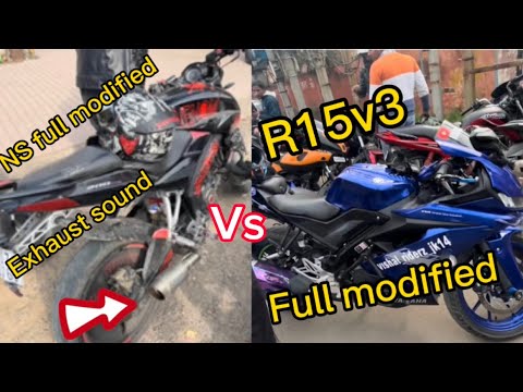 NS full modified/R15v3 full modified/NS exhaust sound/ Ns vs R15 track ...