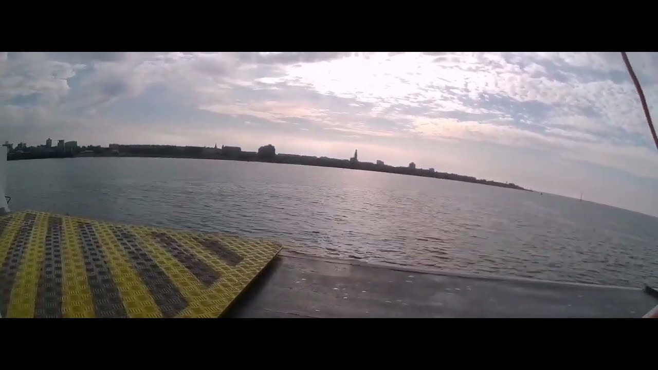 POV crossing of the Solent at x4 speed with calming ocean sounds - YouTube