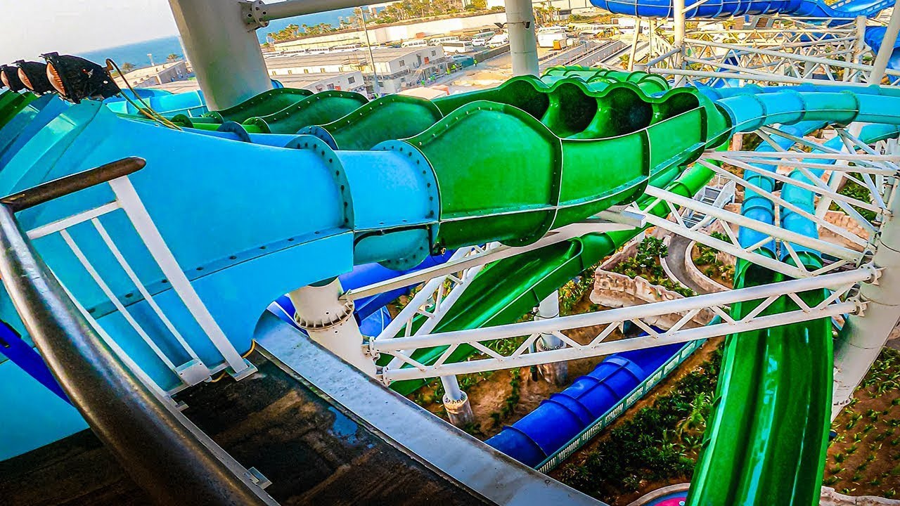 FAST Hydra Racer Water Slide at Aquaventure Waterpark Dubai - YouTube