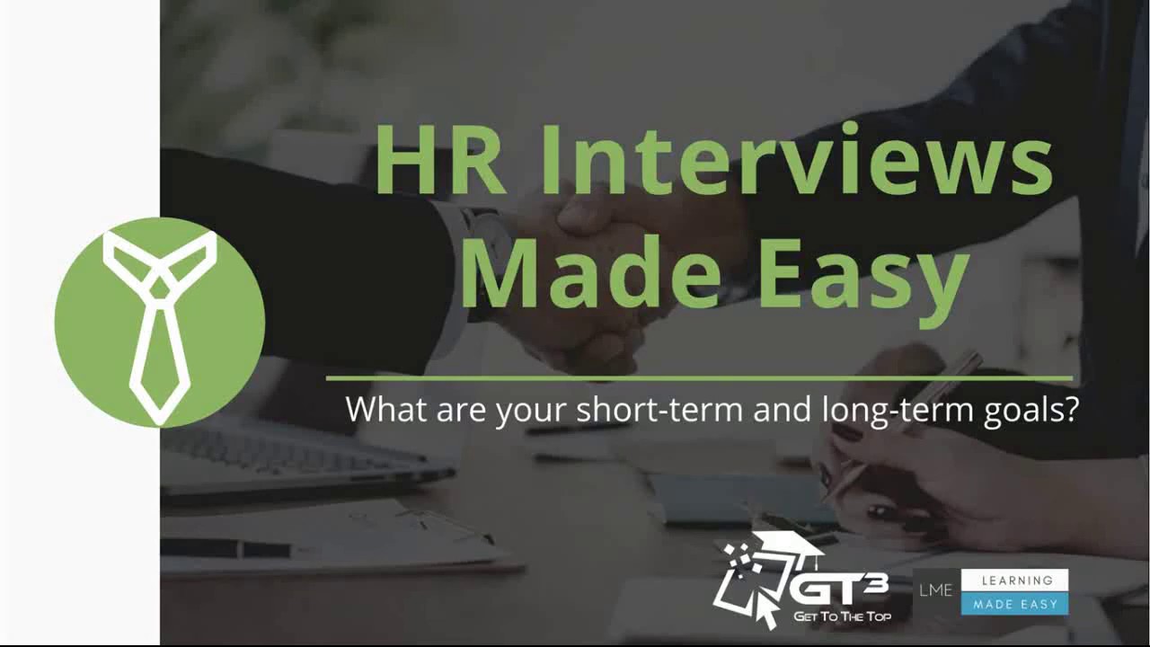 HR Interview Questions - What are your short-term and long-term goals ...