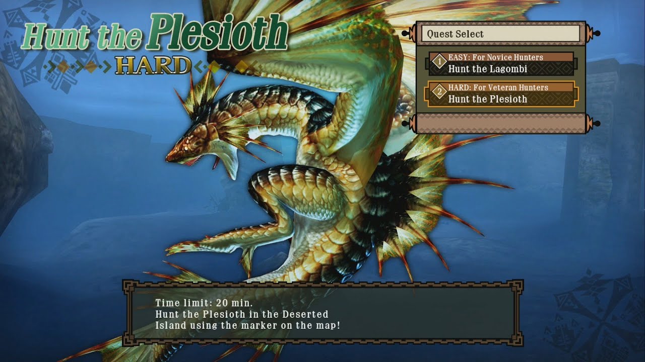 Monster Hunter 3 Ultimate Demo - Plesioth | Dual Blades - YouTube