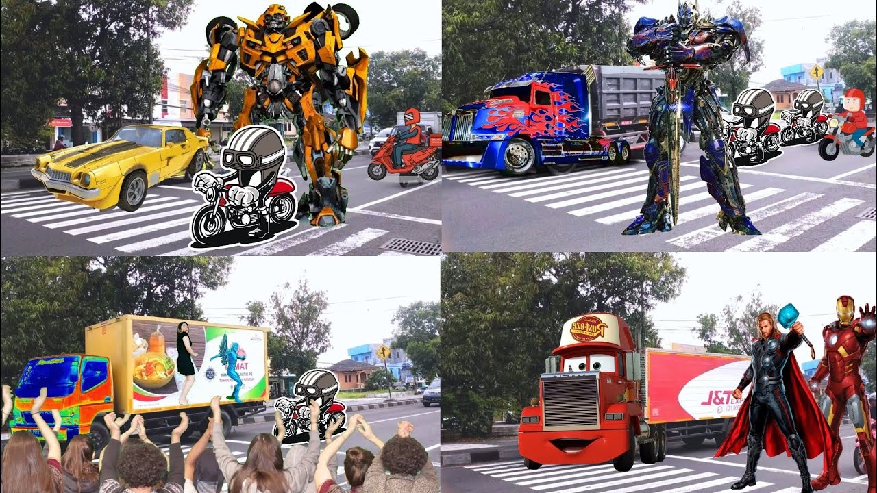 wow.. Truk dump berubah menjadi Optimus Prime, Disini tempat goyang ...