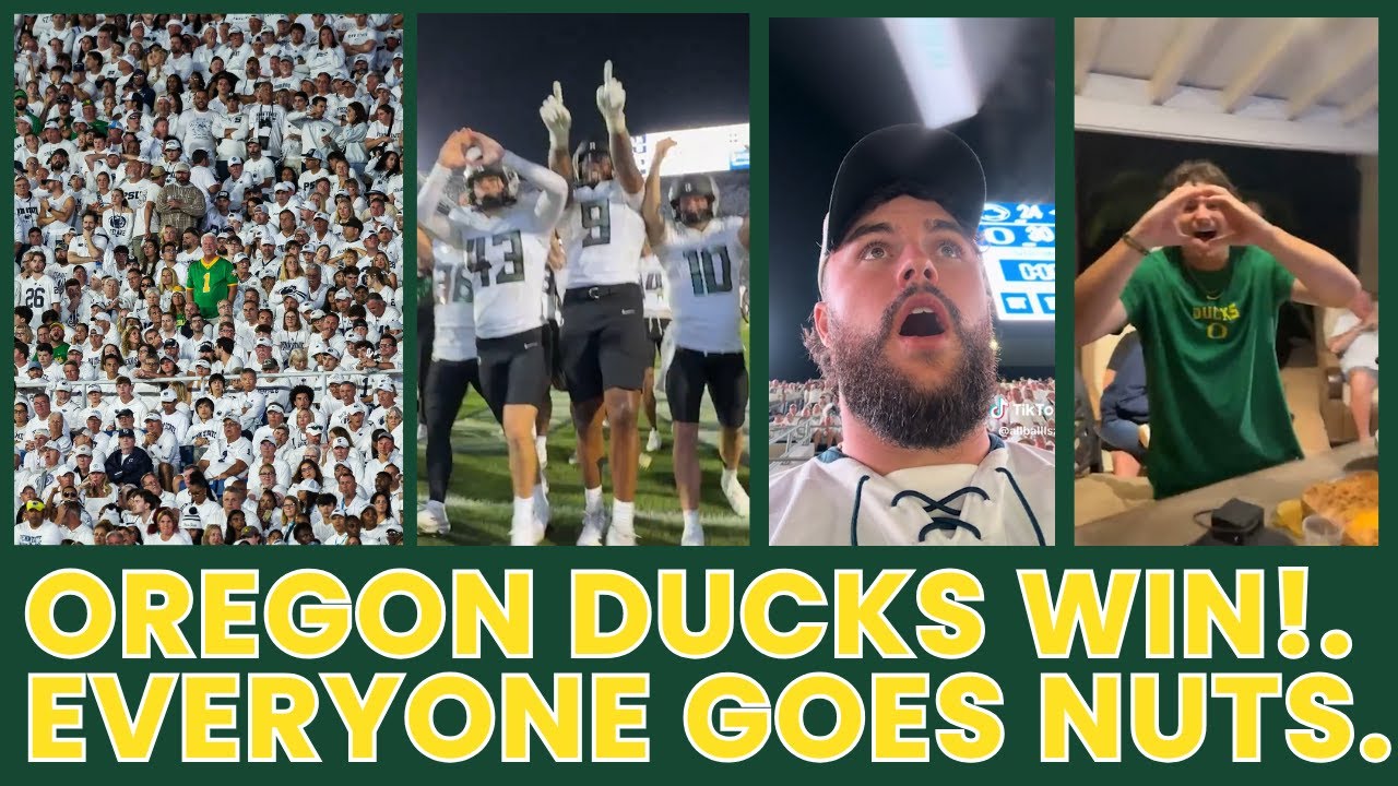 Oregon Ducks Knock Off #3 Penn State! Everyone Goes Nuts. (Epic ...