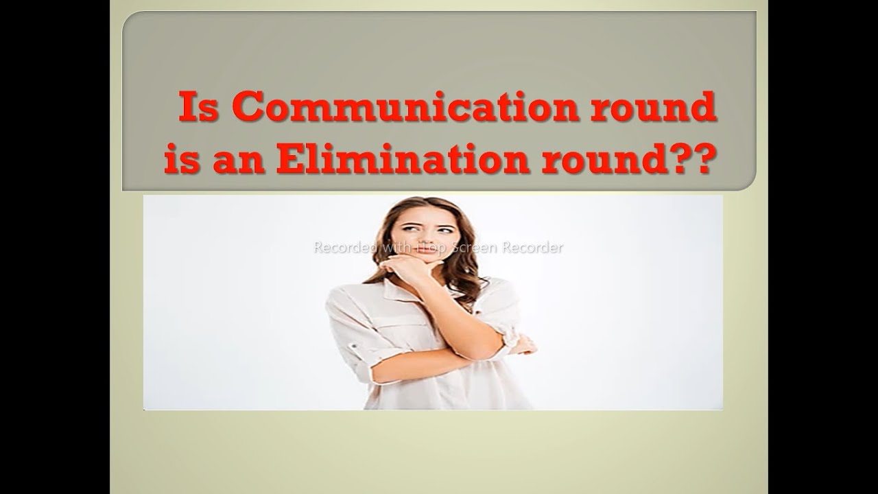 Is Communication round is an Elimination round in Accenture - YouTube