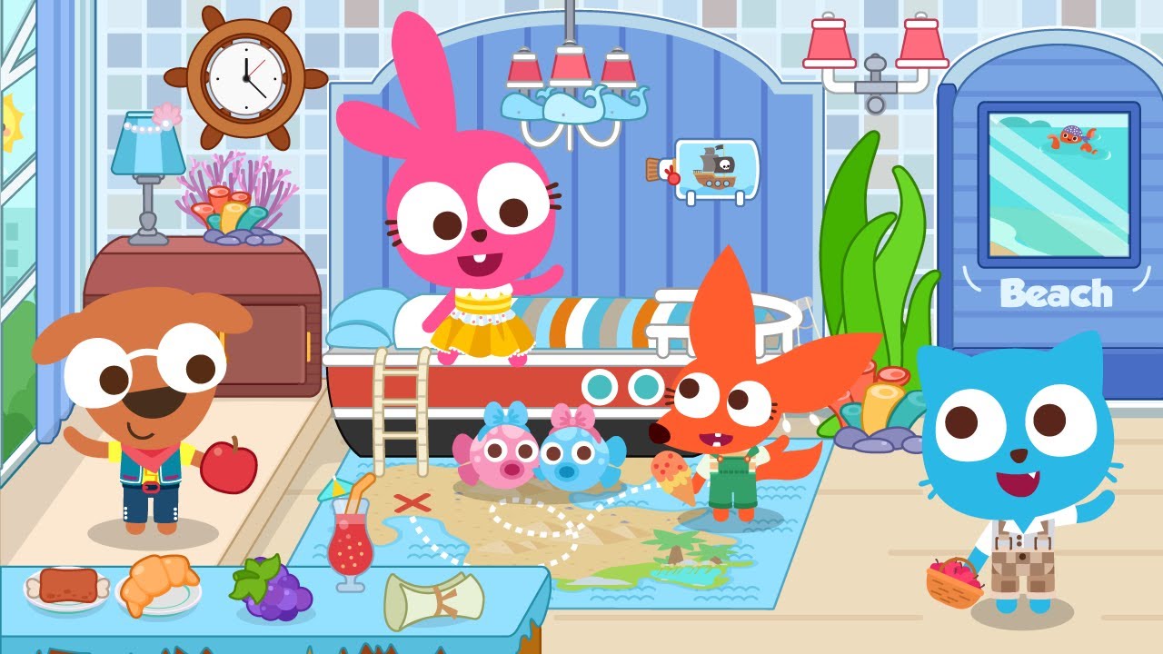 Invite friends to apartment house for party and play house in Papo Town ...