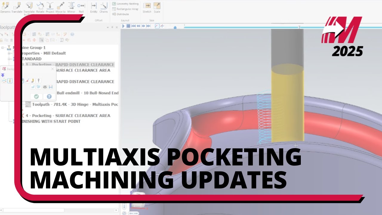 Multiaxis Pocketing Machining Updates - YouTube