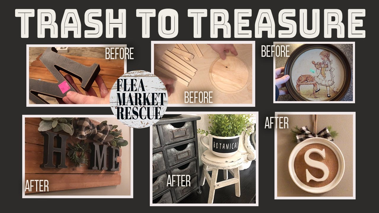 TRASH TO TREASURE DIY FARMHOUSE DECOR PROJECTS-UPCYCLING THRIFTED ITEMS ...