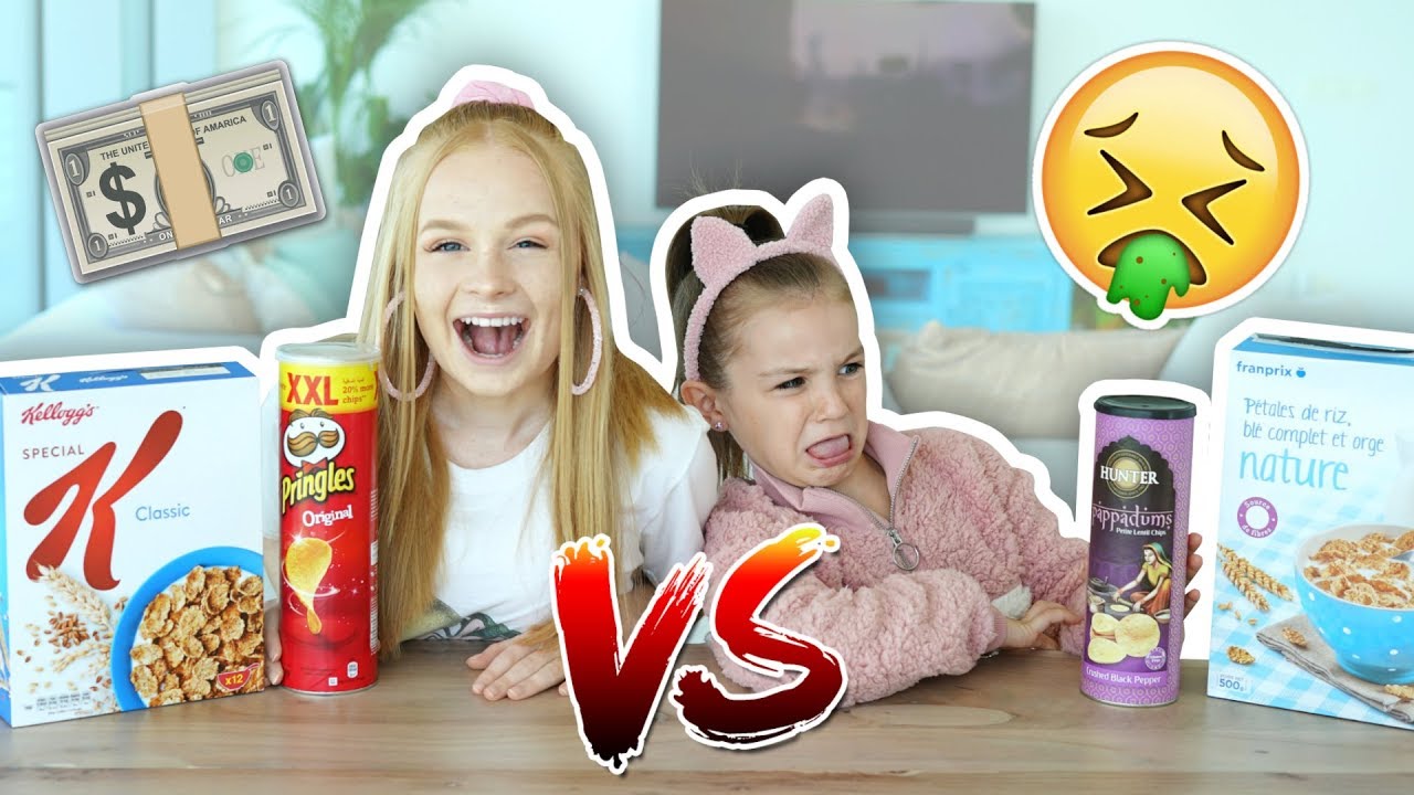 BRANDED or UNBRANDED FOOD CHALLENGE: Mia vs Sienna | Fizz Sisters - YouTube