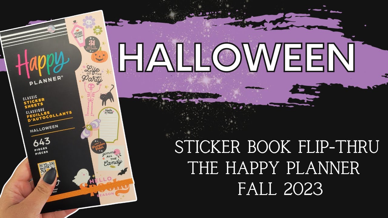 Halloween | Sticker Book Flip-Thru | The Happy Planner | Fall 2023 ...