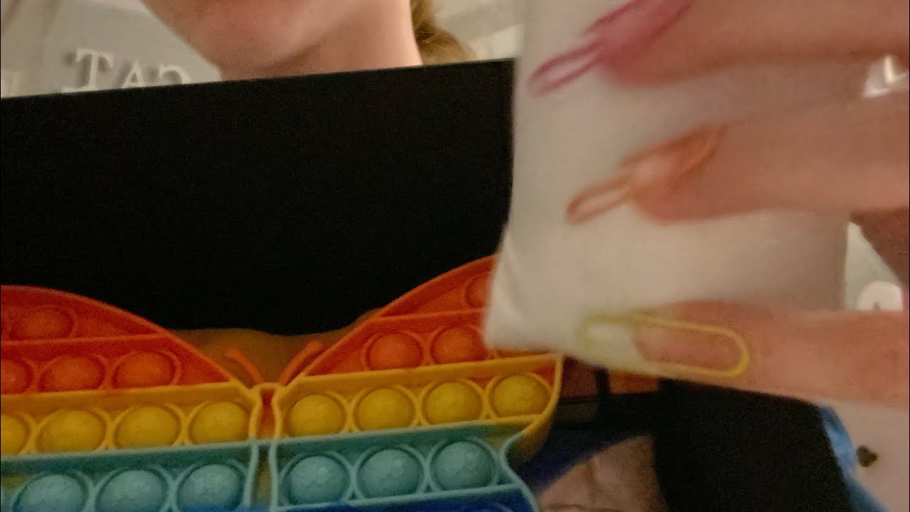 [ASMR] Tapping, Scratching, and Fidgeting with Fidgets! Paperclip nails ...