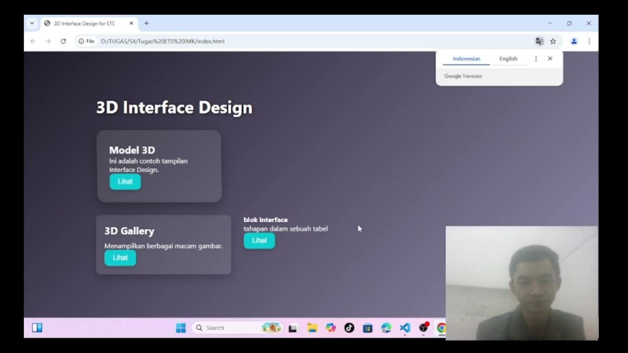 Tutorial membuat design interface menggunakan bahasa pemrograman - YouTube