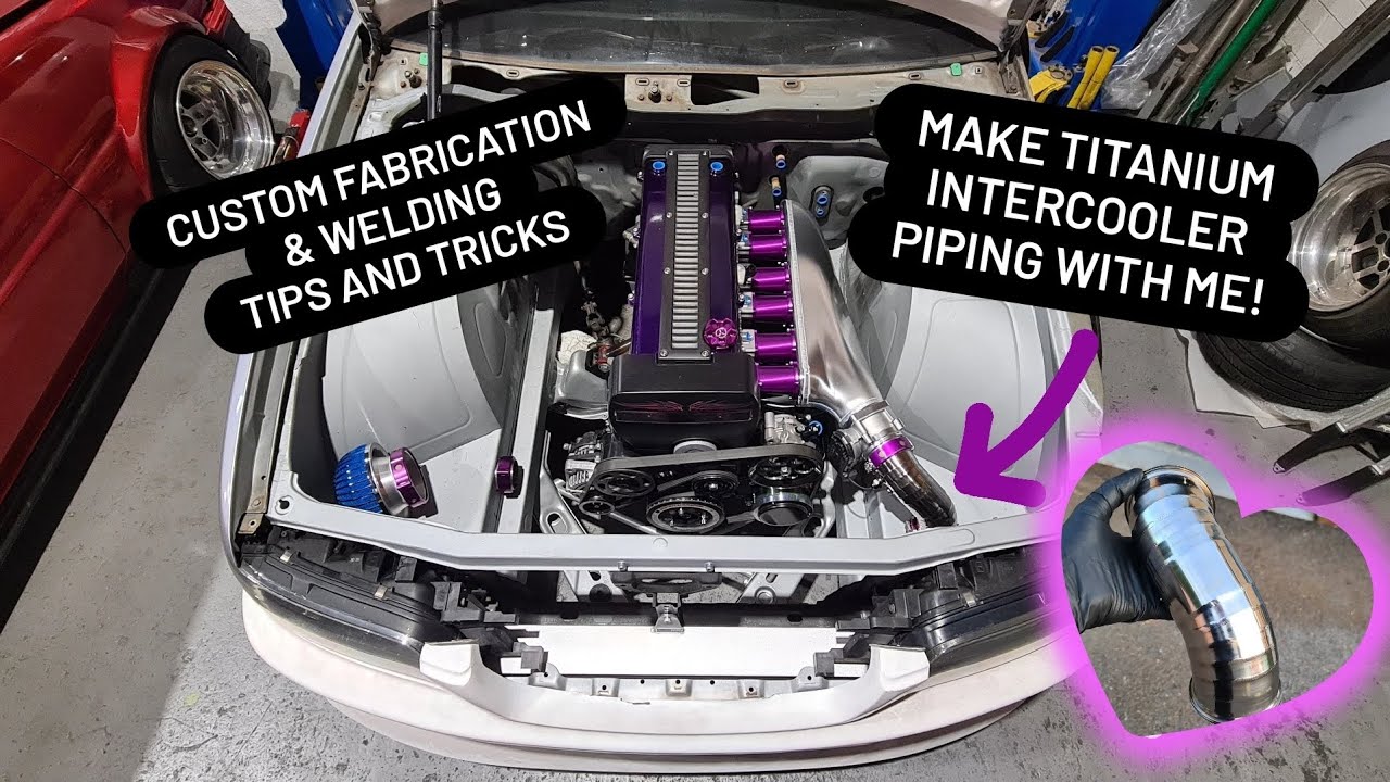Fabricating the custom Titanium intercooler piping setup on my 1.5JZ ...