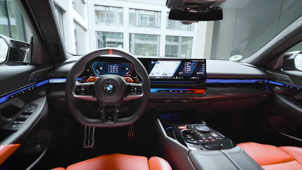 The all-new BMW M5 Touring Interior Design in Fire Red - YouTube