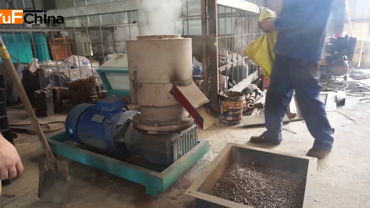 Capacity Test for Wood Pellet Machine - YouTube