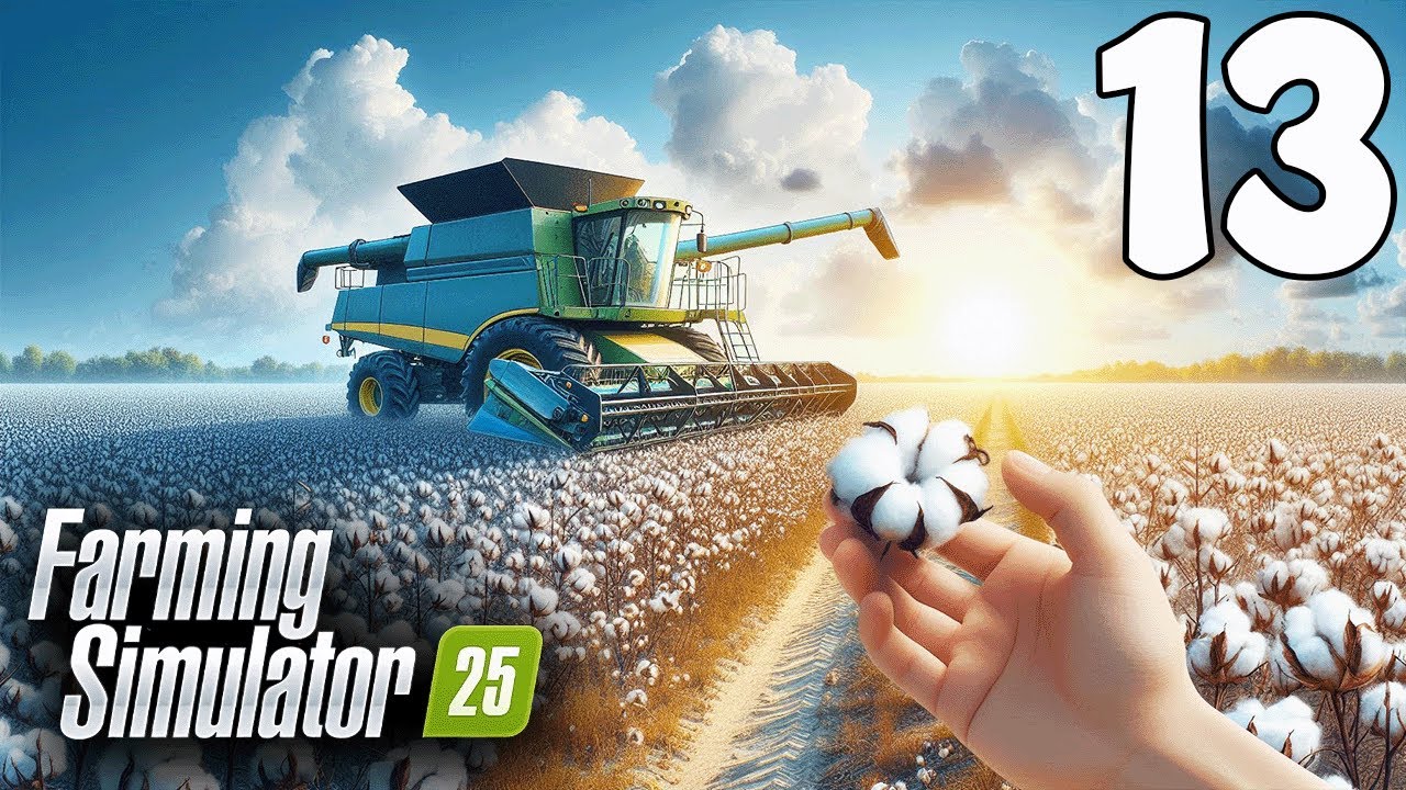 Harvesting Cotton 🚜 Farming Simulator 25 Game-play Part 13 - YouTube