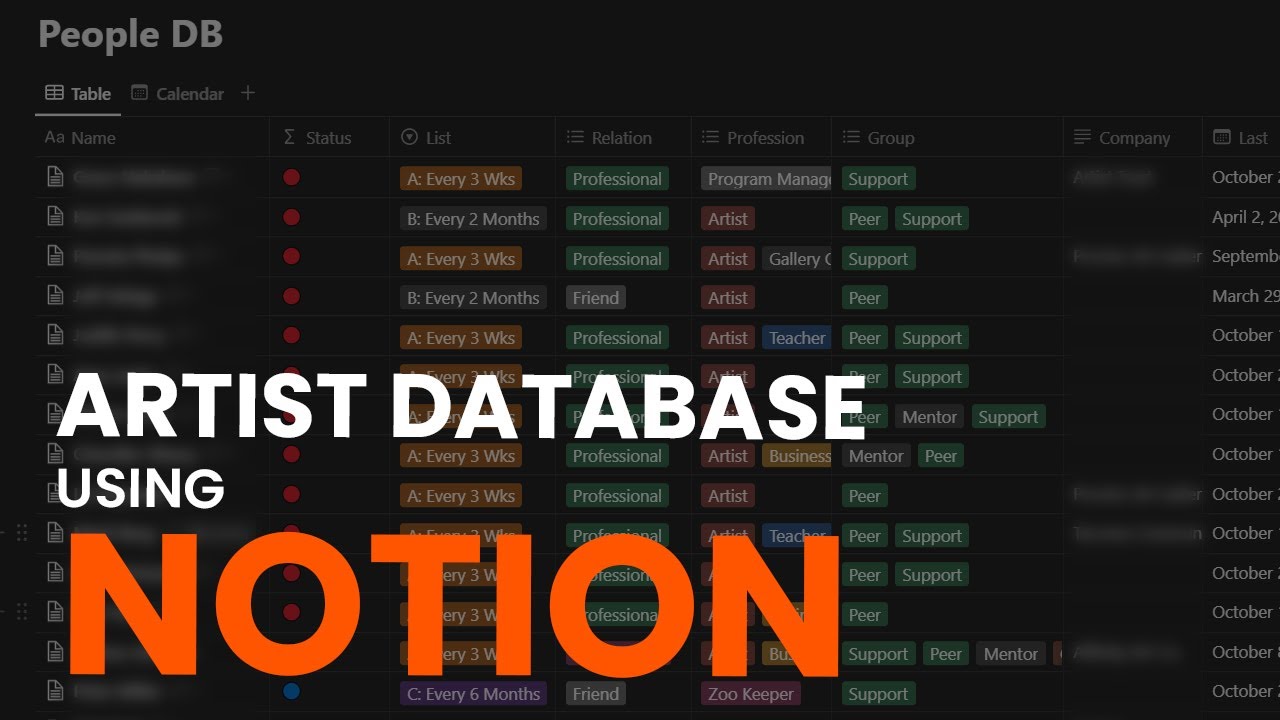 How to Build a Simple Artist Database Using Notion - YouTube