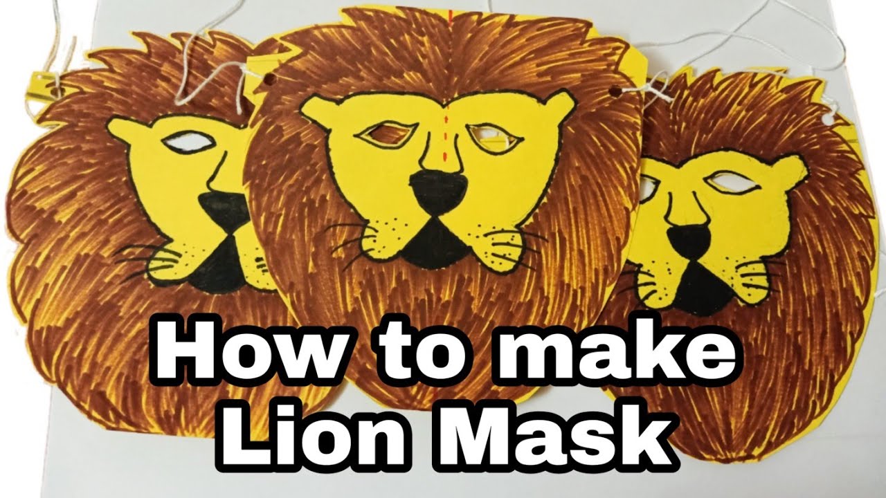 How to make Lion Mask | Mask for Kids | Mask for School Project ...