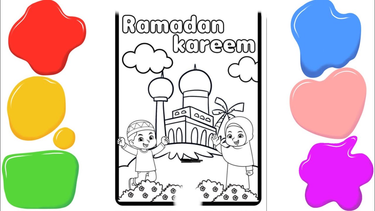 How to Paint a Ramadan Kareem🕌 Step by Step for Kids| Painting ...