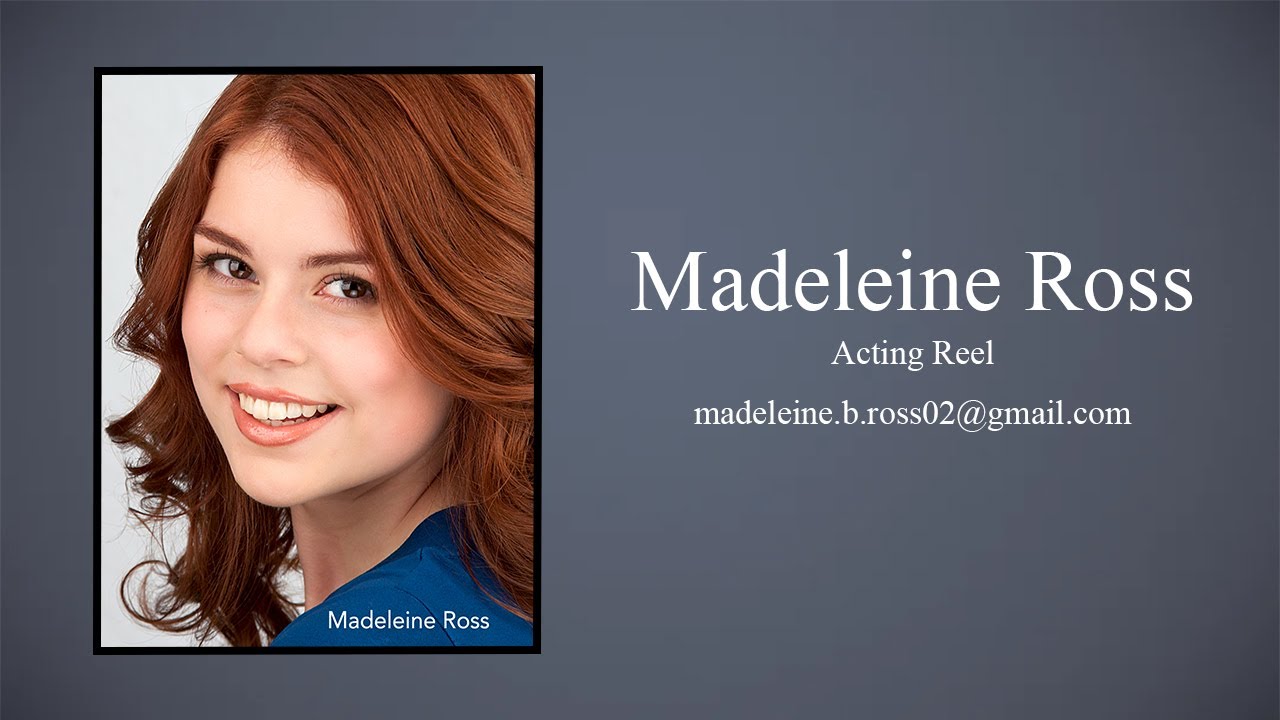 Madeleine Ross Acting Reel - YouTube
