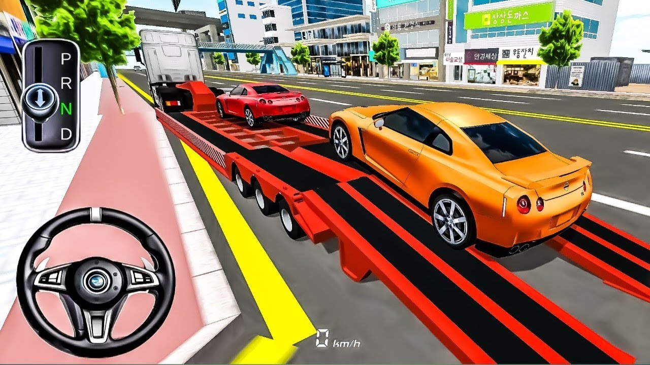 Two new GTR R-35 & Transport van in the city road driving class game-3D ...